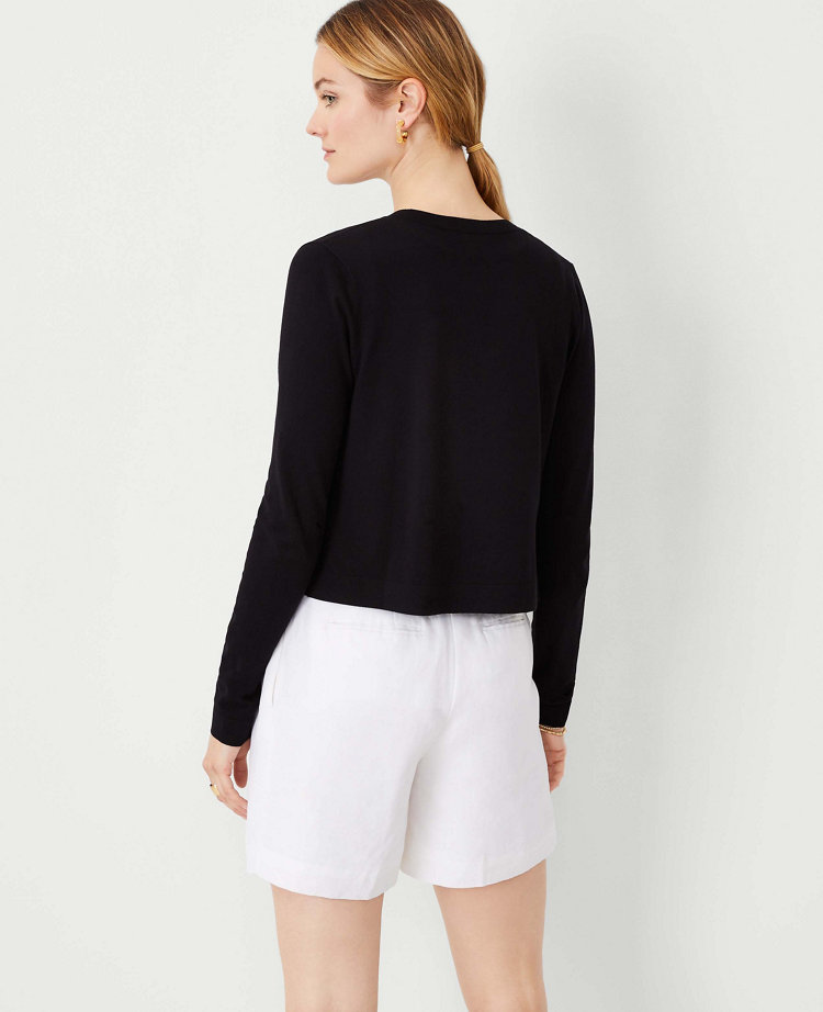 Seasonless Cropped Open Cardigan