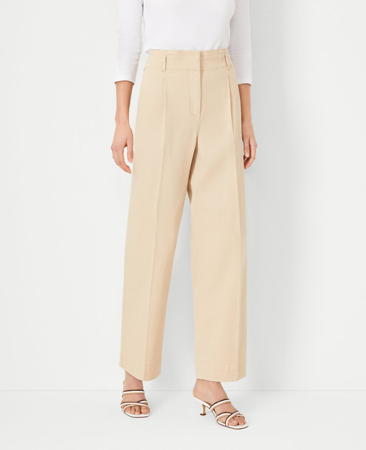 The Pleated Straight Ankle Pant in Chino