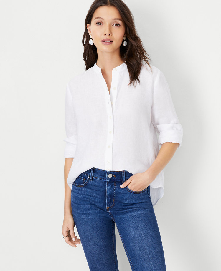 Linen Relaxed Roll Tab Perfect Shirt