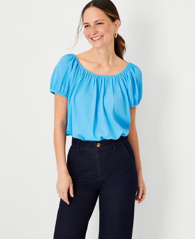 Gathered Scoop Neck Top
