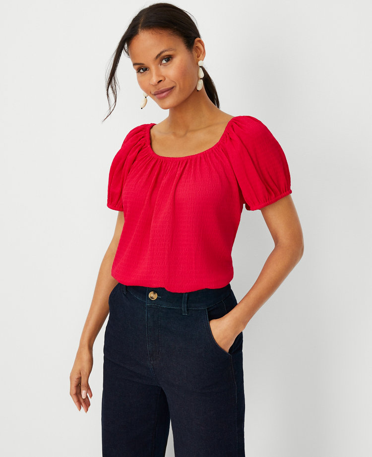 Gathered Scoop Neck Top