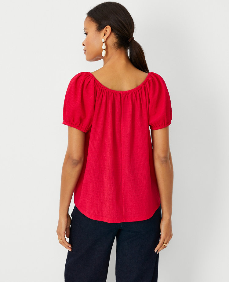 Gathered Scoop Neck Top