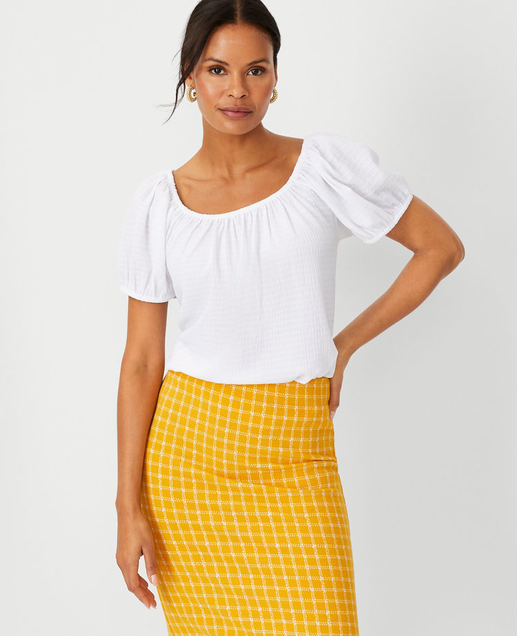 Gathered Scoop Neck Top