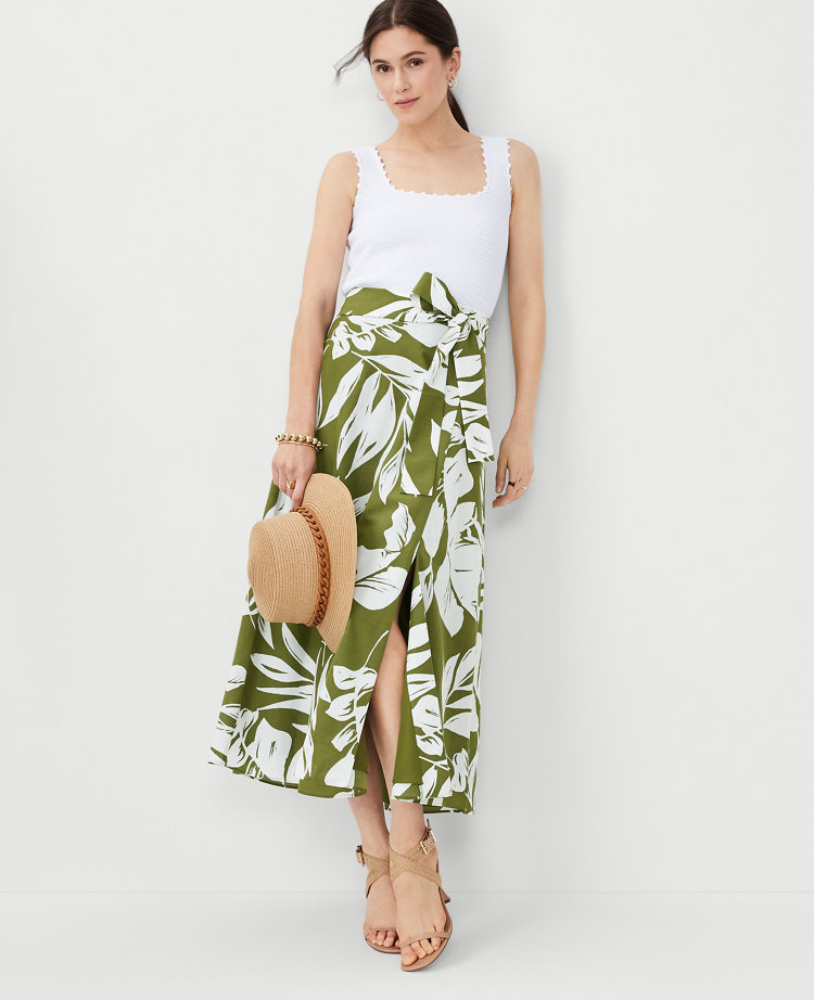 Palm Belted Full Skirt