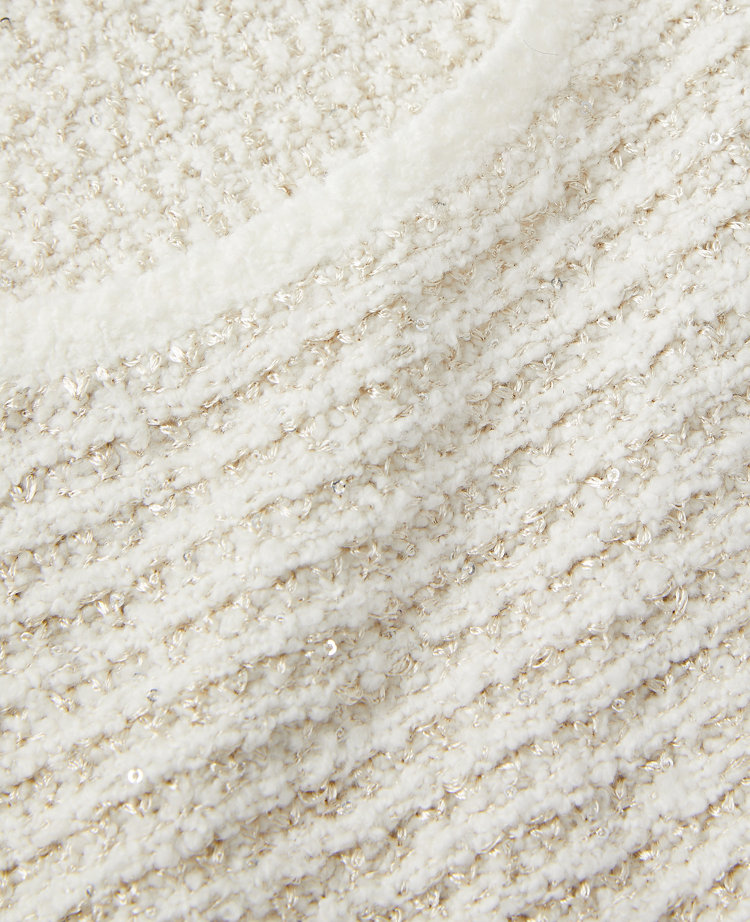 Stripe Textured Scoop Neck Sweater Shell