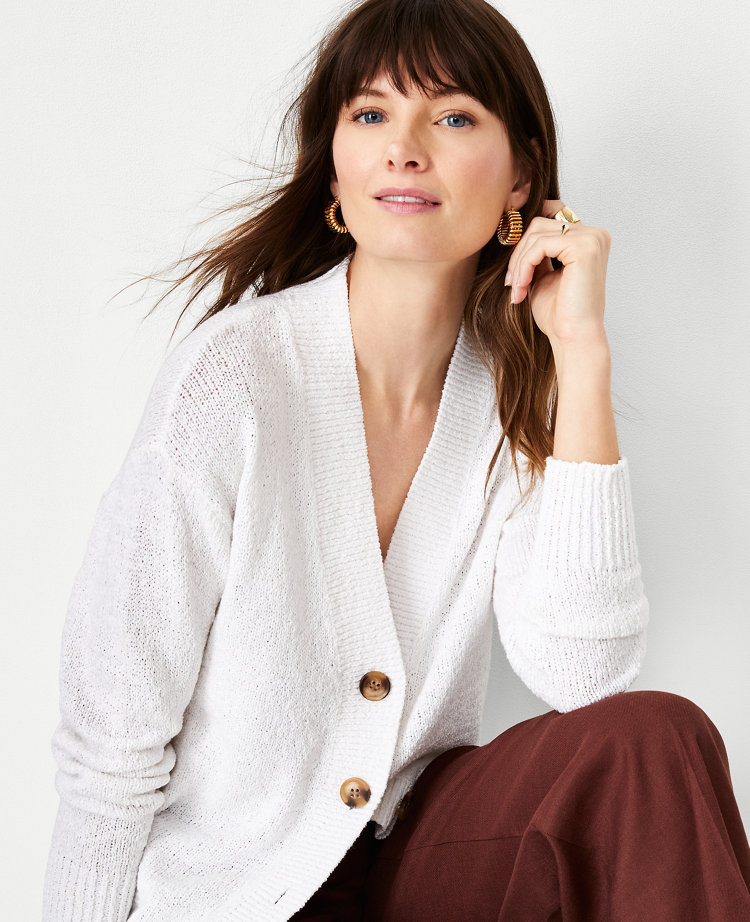 Textured Boyfriend Cardigan