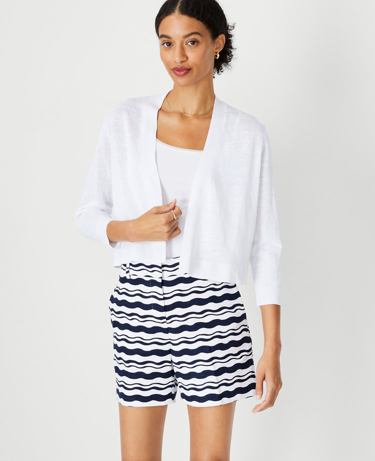 Linen Blend Dress Cardigan