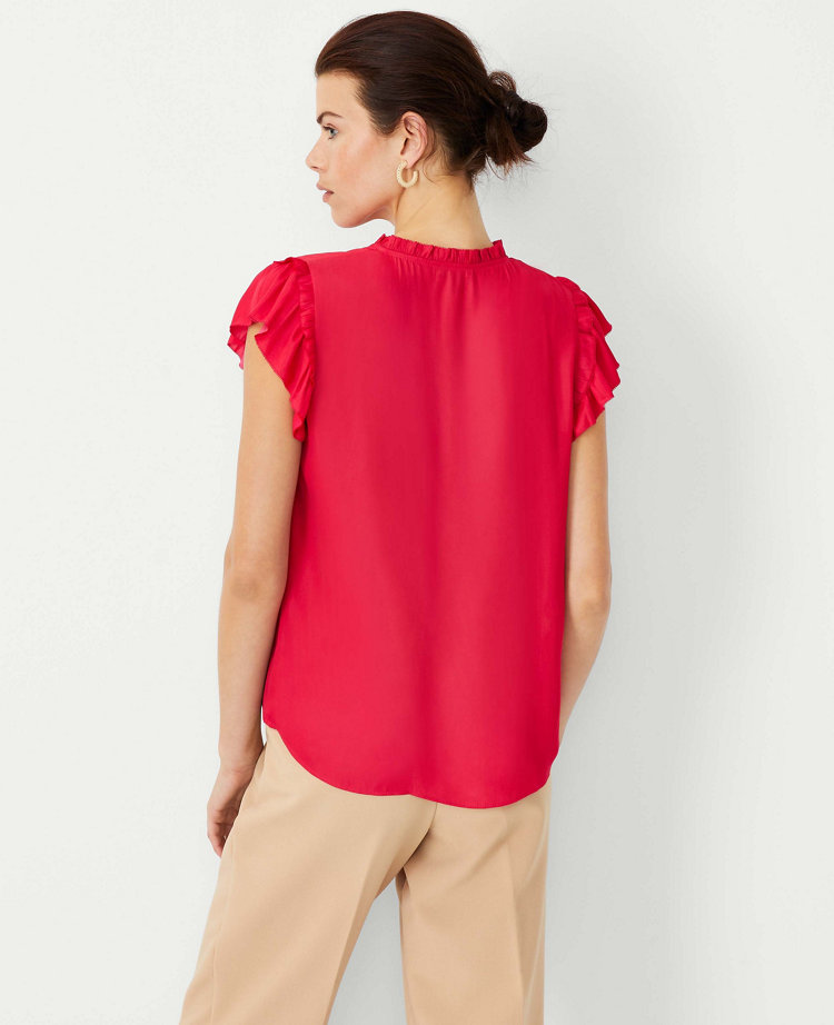 Ruffle V-Neck Top