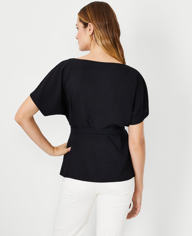 Belted Dolman Sleeve Top