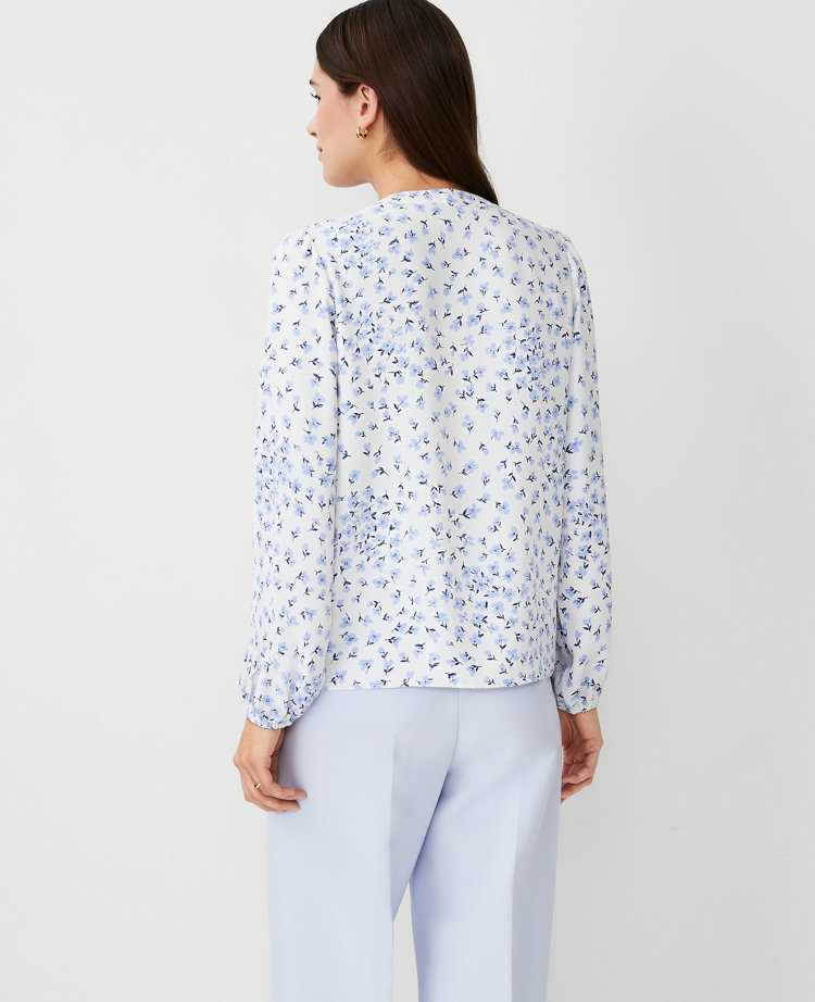 Floral Split Neck Popover