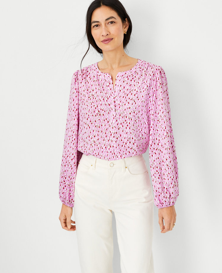 Floral Split Neck Popover