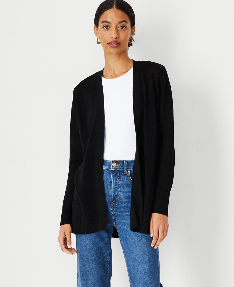 Linen Blend Open Cardigan