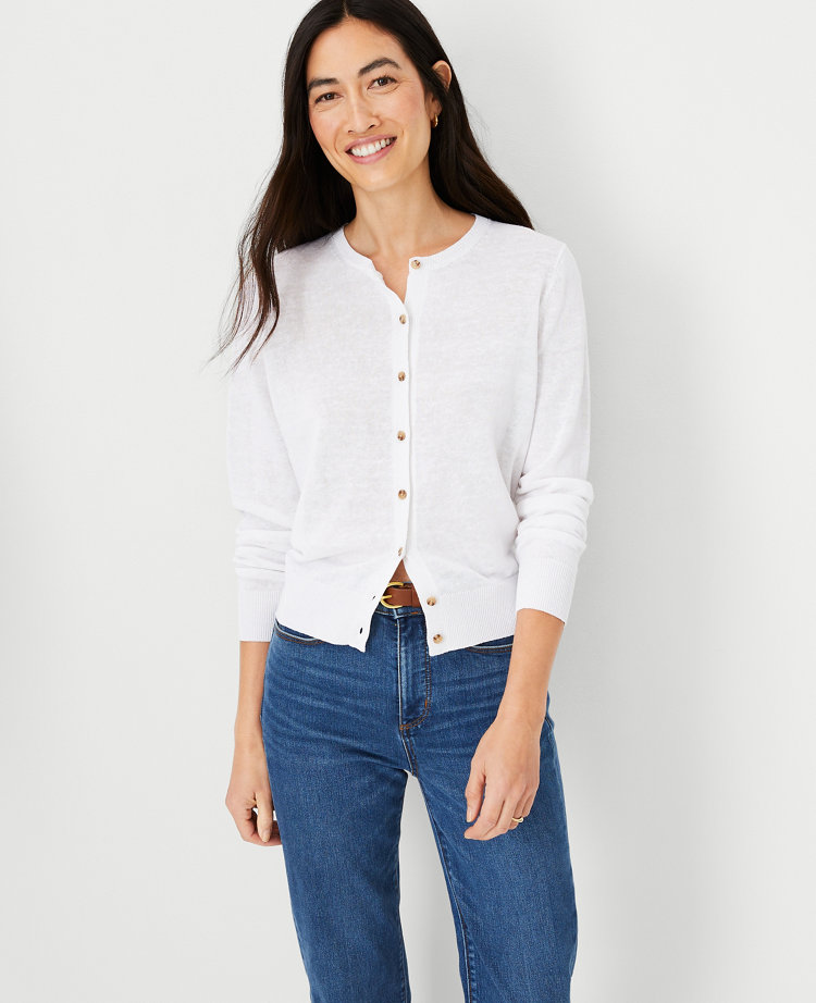 Linen Blend Ann Cardigan