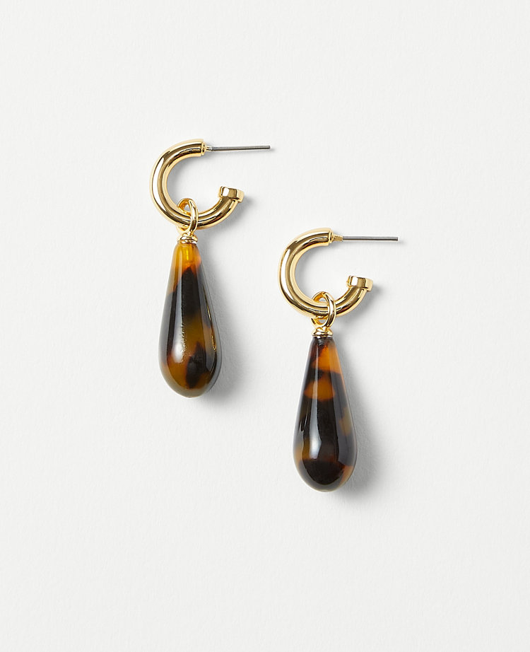 Tortoiseshell Print Teardrop Earrings