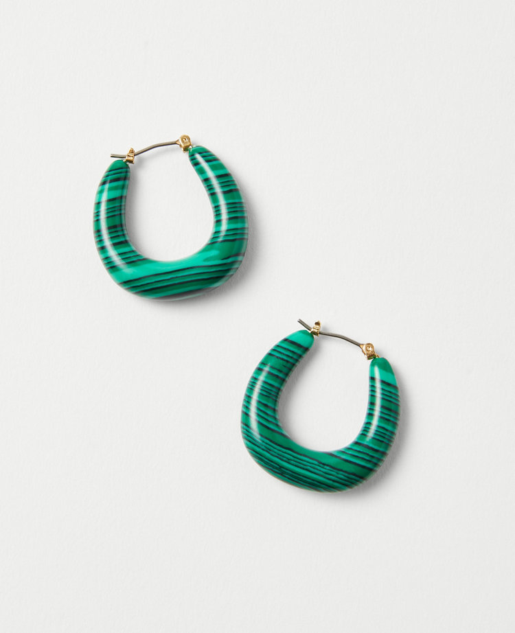 Marbleized Chunky Hoop Earrings