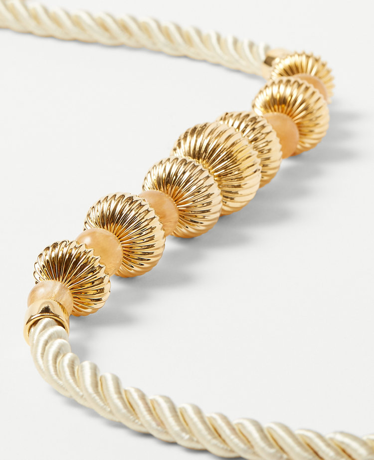 Beaded Rope Statement Necklace