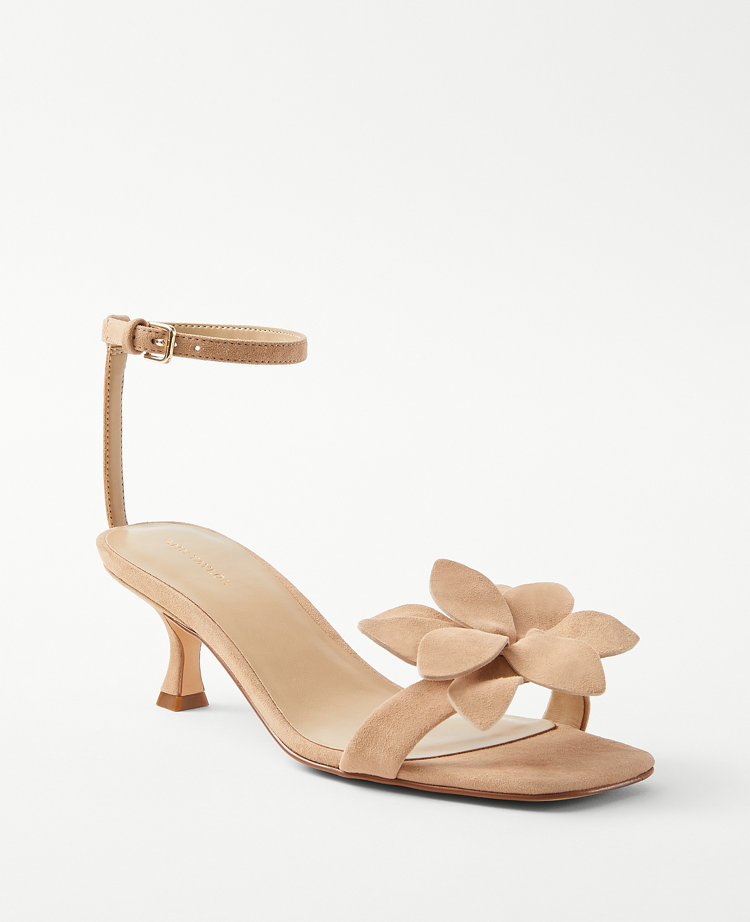 Flower Suede Sandals