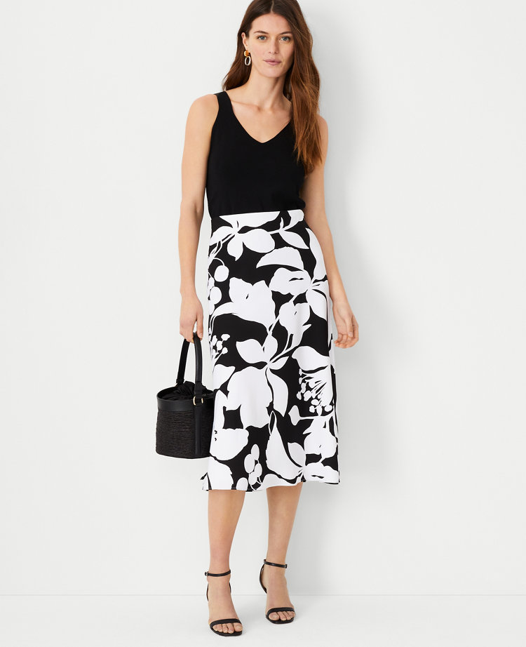 Floral Shadow Slip Skirt