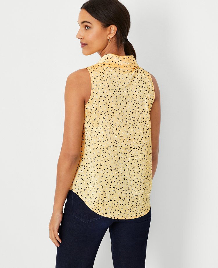 Floral Cowl Neck Shell