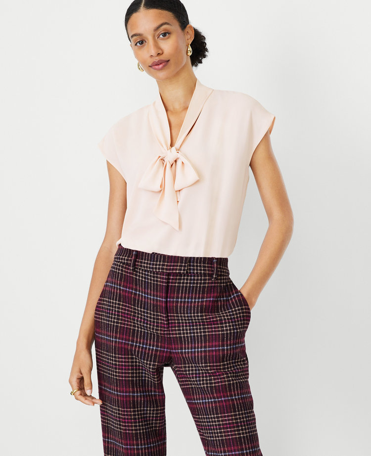 Tie Neck Cap Sleeve Top