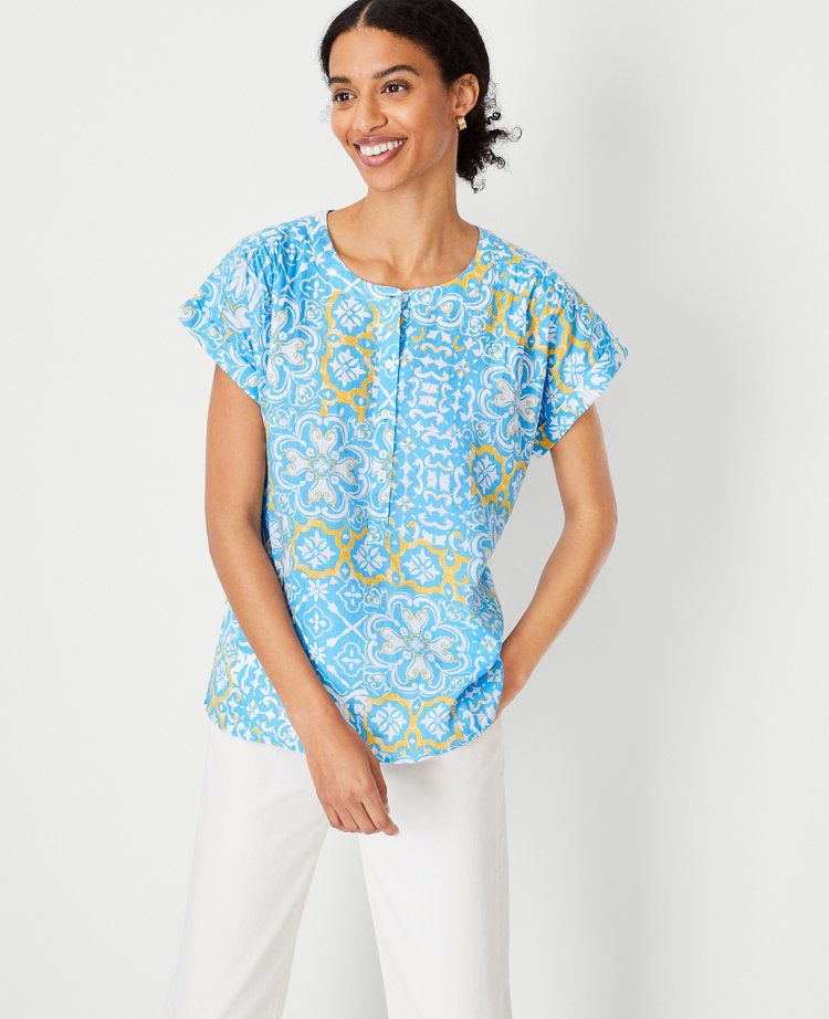 Linen Drop Shoulder Popover