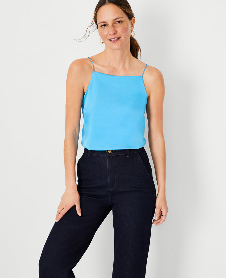 Square Neck Strappy Tank Top