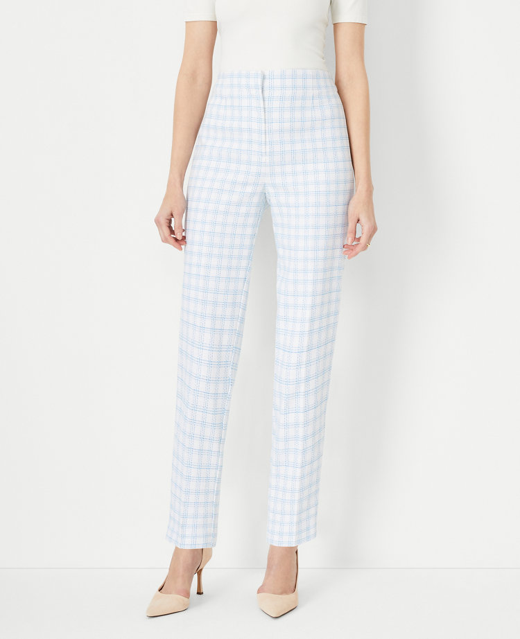 The Petite Lana Slim Pant in Plaid