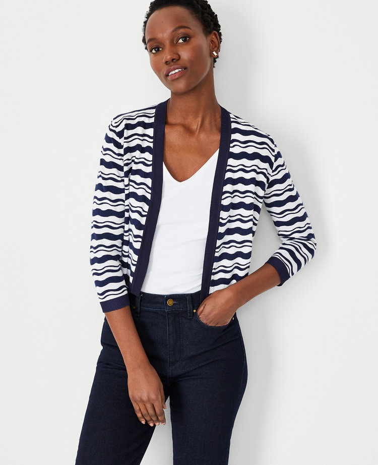 Petite Wave Open Cardigan