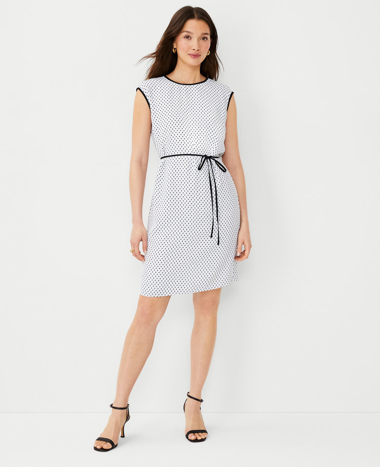 Geo Belted Shift Dress