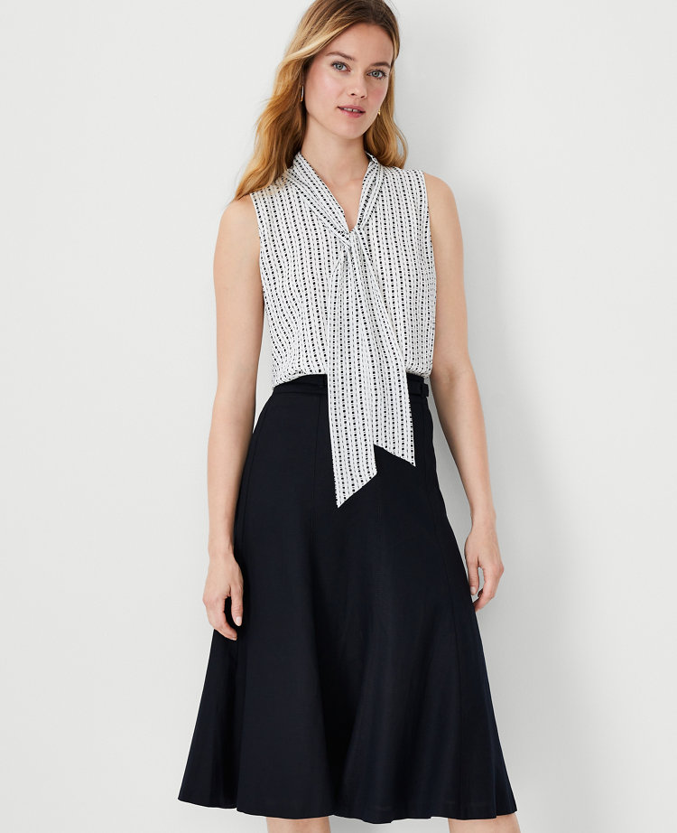 Striped Bow Neck Shell