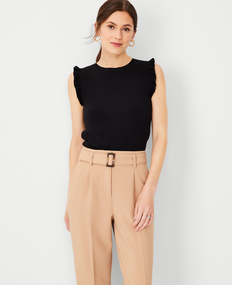 Ruffle Shoulder Sweater Shell