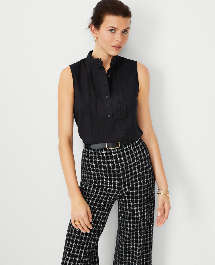 Ric Rac Trim Sleeveless Popover