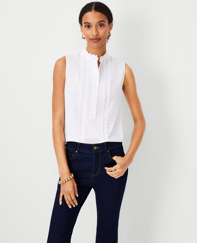 Ric Rac Trim Sleeveless Popover