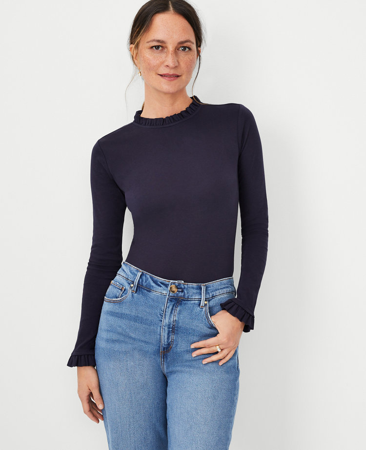 Ruffle Trim Top