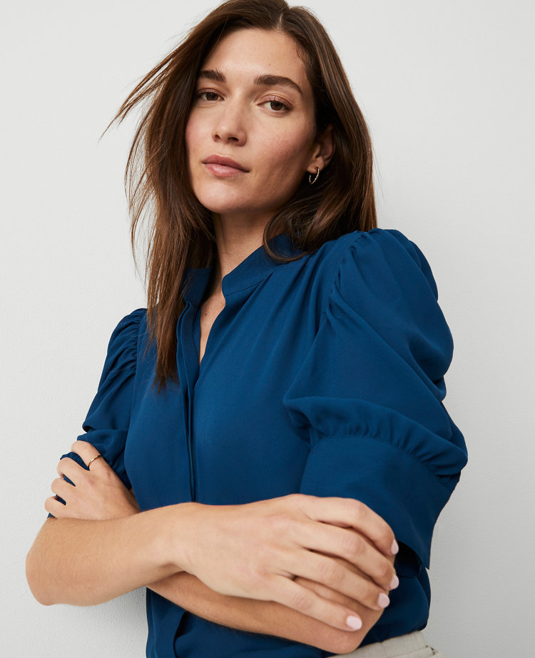 Shirred Puff Sleeve Top