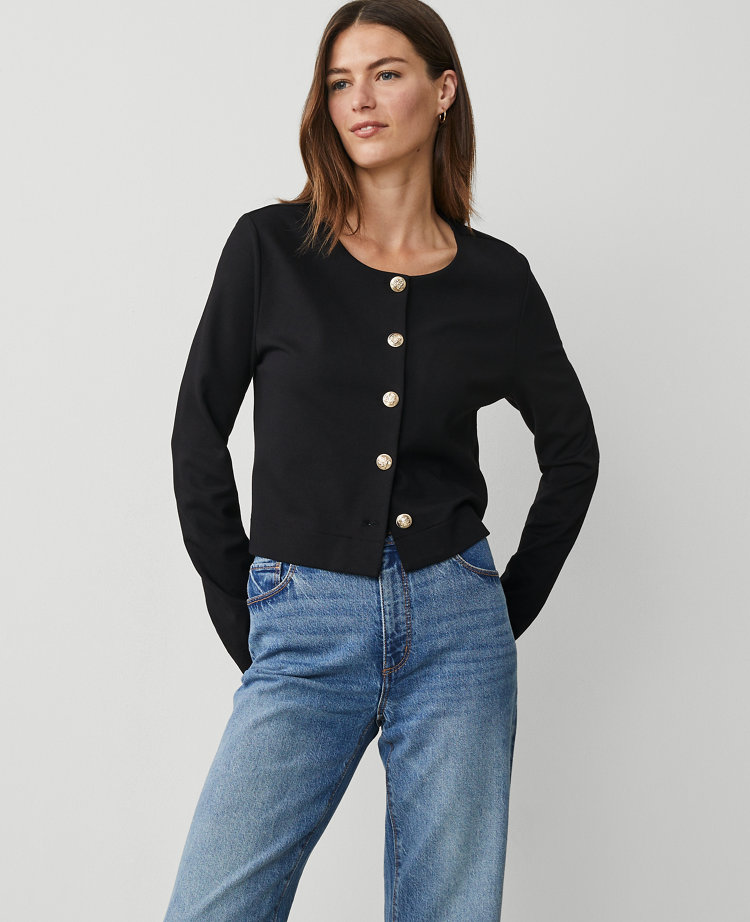 Petite Crew Neck Jacket