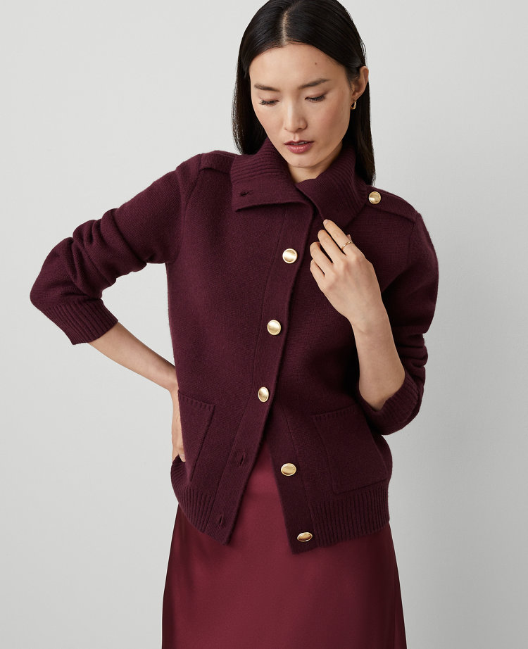 Petite Utilitarian Sweater Jacket
