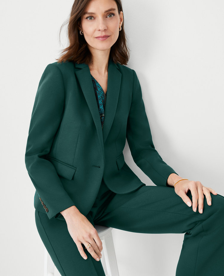 The Petite Perfect One Button Blazer in Double Knit