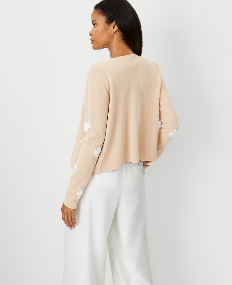Studio Collection Floral Patch Cardigan