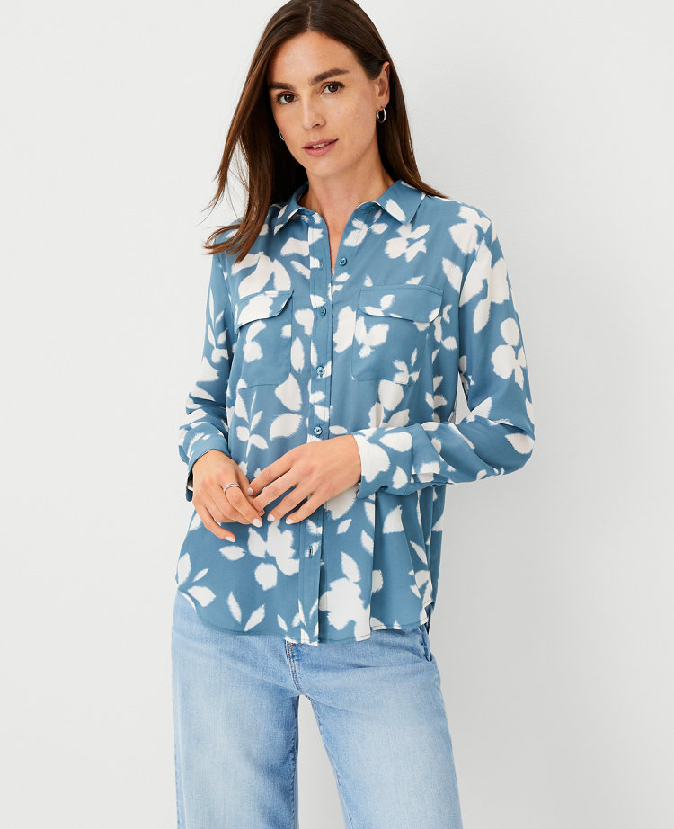 Women's Blue Work Blouses & Tops | Ann Taylor