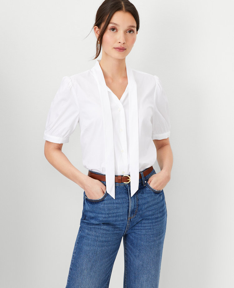 Women's White Short Sleeve Tops | Ann Taylor