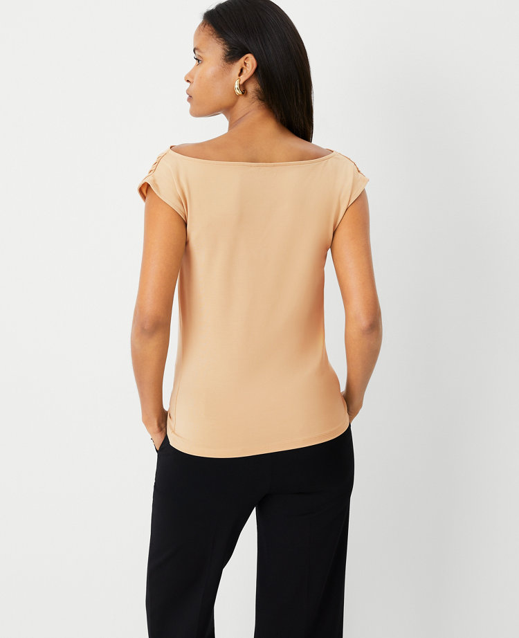 Draped Cowl Neck Top