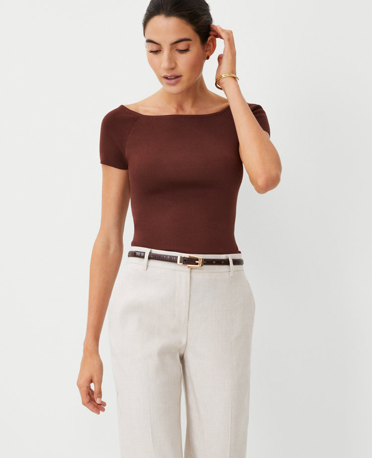 Open Neck Raglan Sleeve Sweater