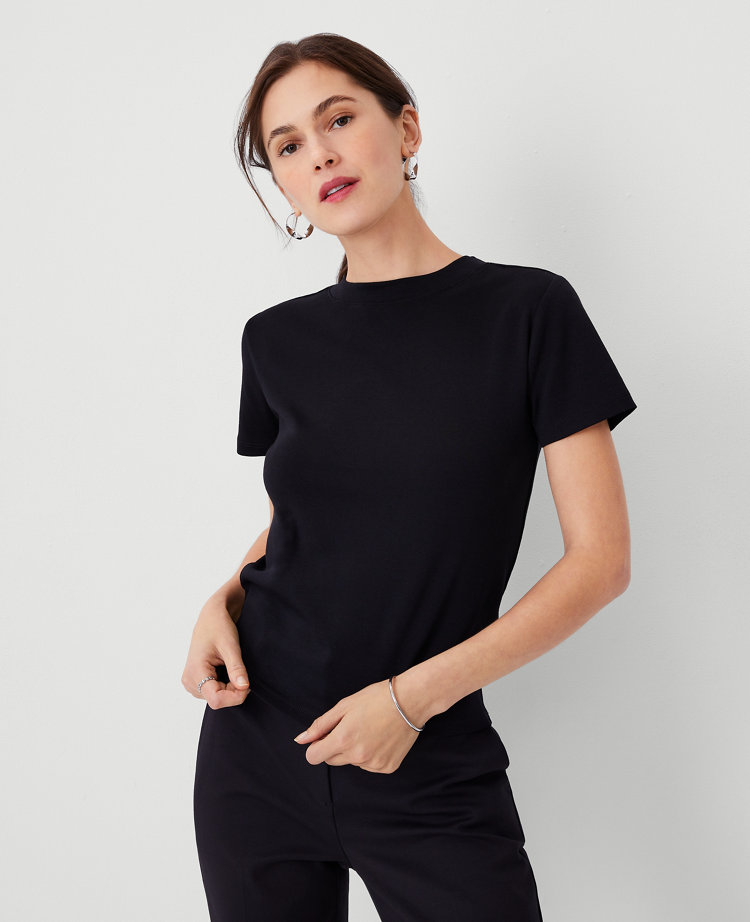 Crew Neck Short Sleeve Top