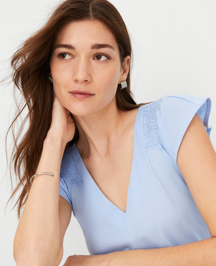 Women's Blue Tops, Blouses & Shirts | Ann Taylor