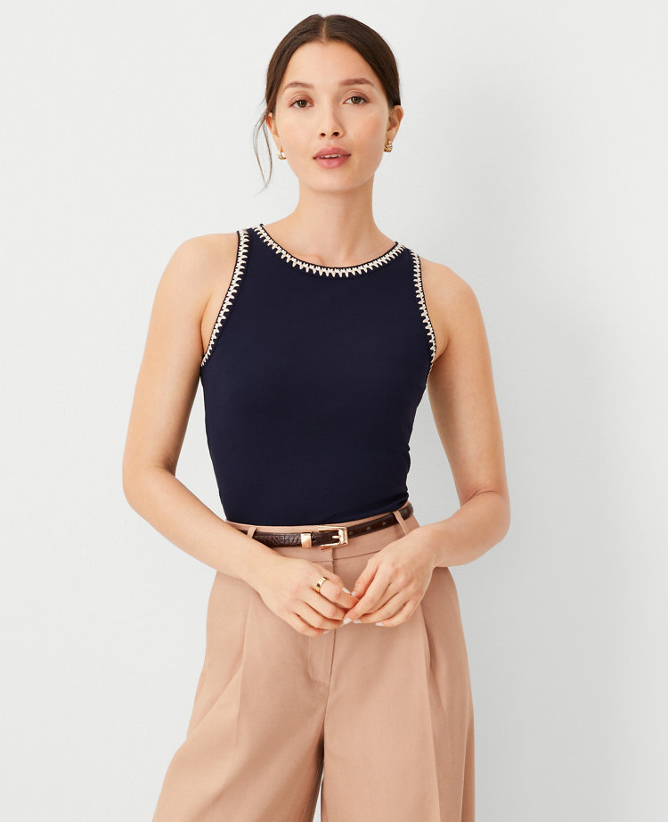 Crochet Trim Tank Top