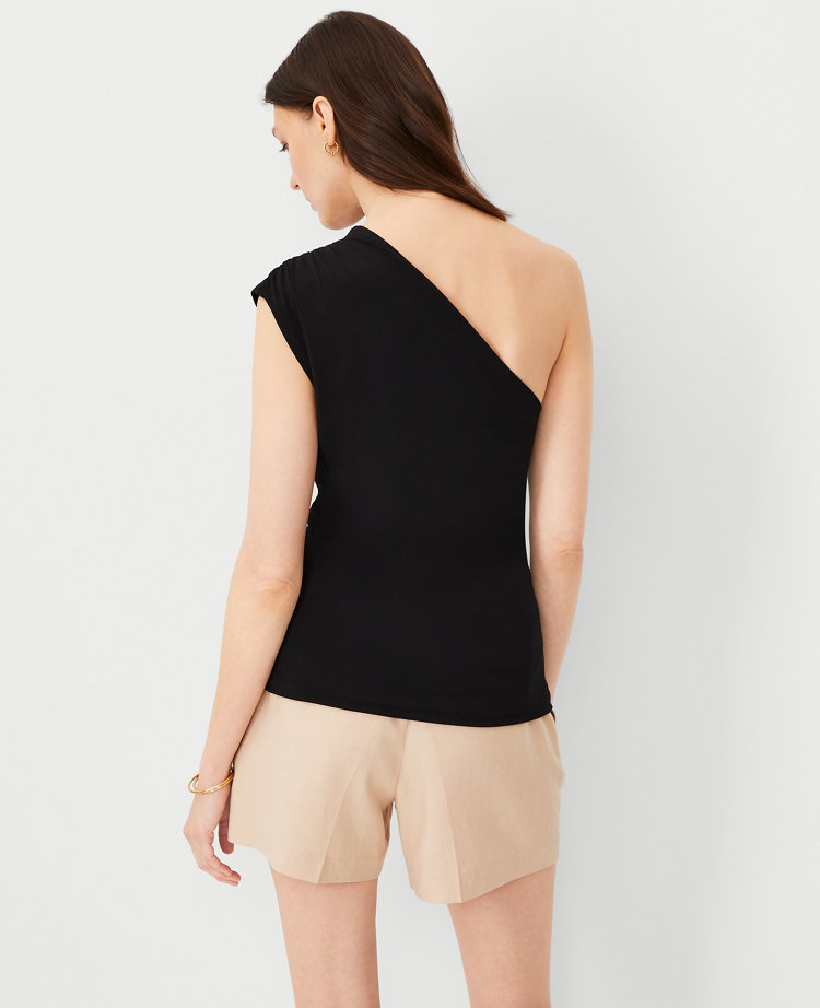 Ruched One Shoulder Top