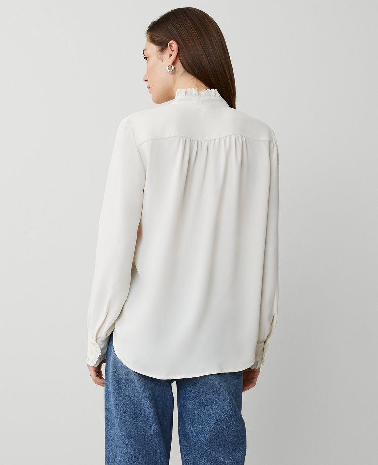 Scallop Ruffle Trim Top