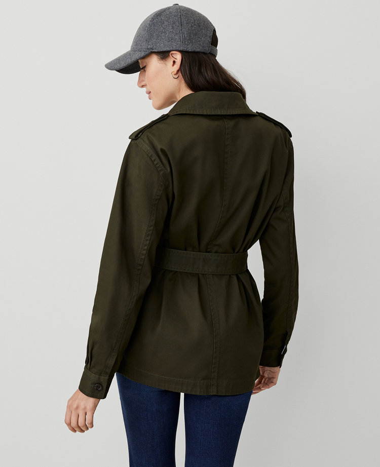 Petite Weekend Collection Waxed Cotton Field Jacket