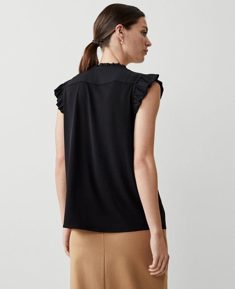 Mixed Media Ruffle Shell